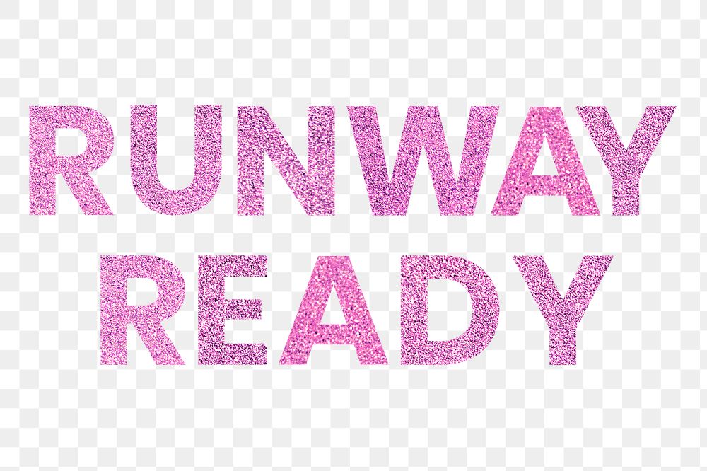Runway Ready pink png sparkly | Free PNG Sticker - rawpixel