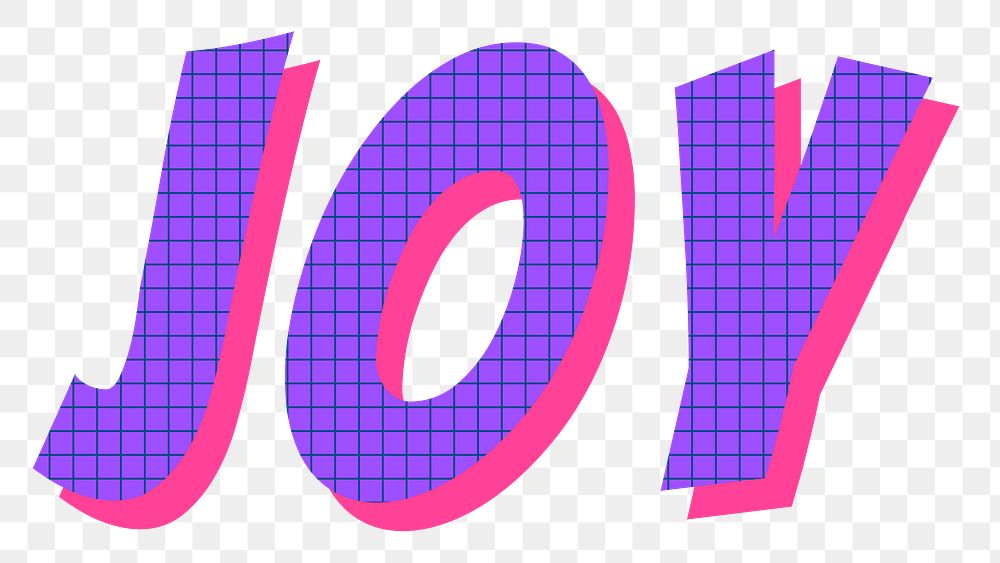 Word joy funky typography png | Free PNG Sticker - rawpixel