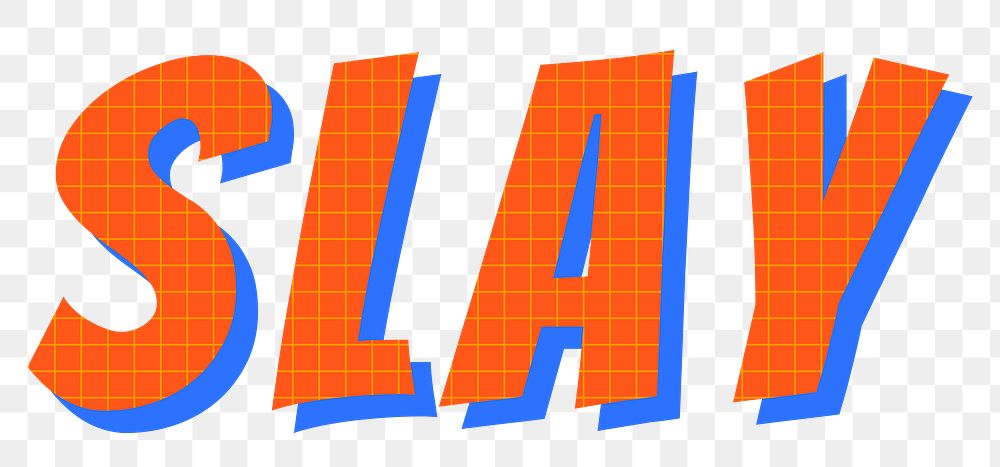 Word slay funky typography png | Free PNG Sticker - rawpixel