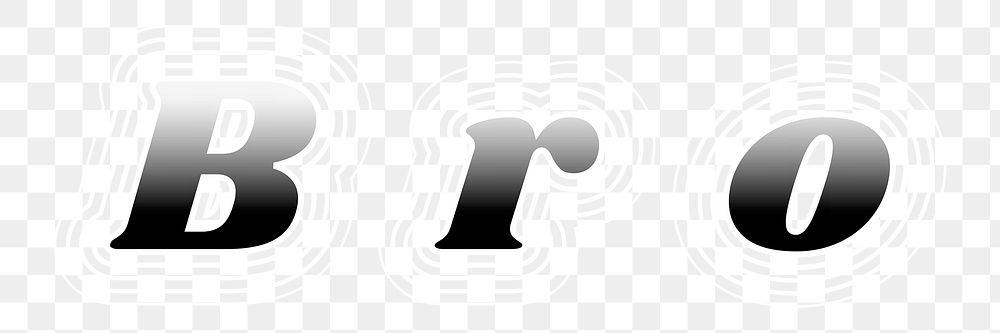 Bro png retro font typography | Free PNG Sticker - rawpixel