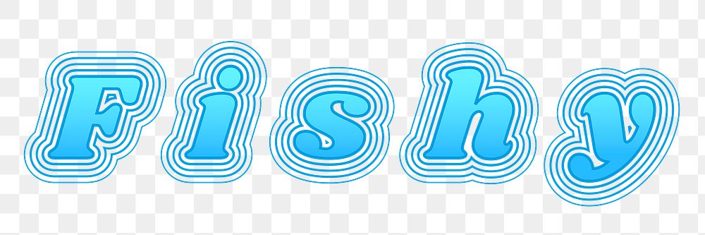 Fishy png retro font typography | Free PNG Sticker - rawpixel