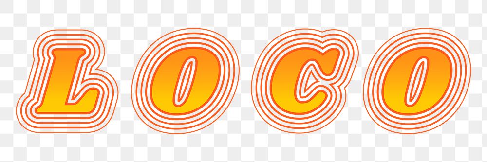 Loco png retro font typography | Free PNG Sticker - rawpixel
