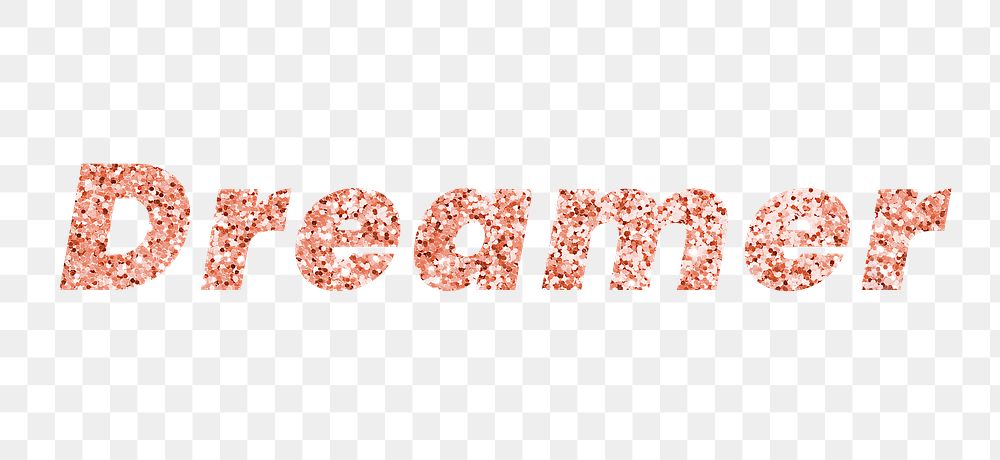 Glittery dreamer typography design element | Free PNG Sticker - rawpixel