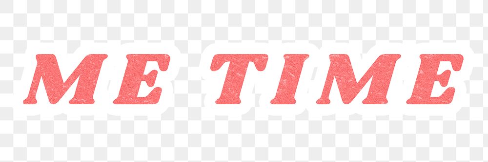 Me Time pink png retro | Free PNG Sticker - rawpixel