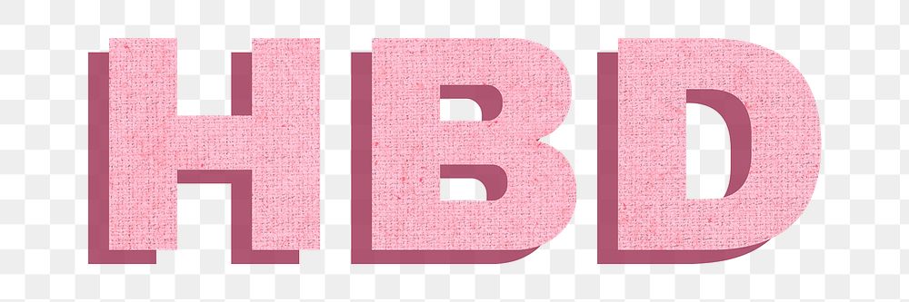 Word HBD png font typography | Free PNG Sticker - rawpixel