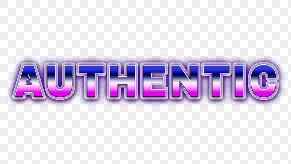 Authentic retro style word design | Free PNG Sticker - rawpixel