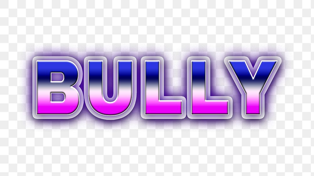 Bully retro style word design | Free PNG Sticker - rawpixel