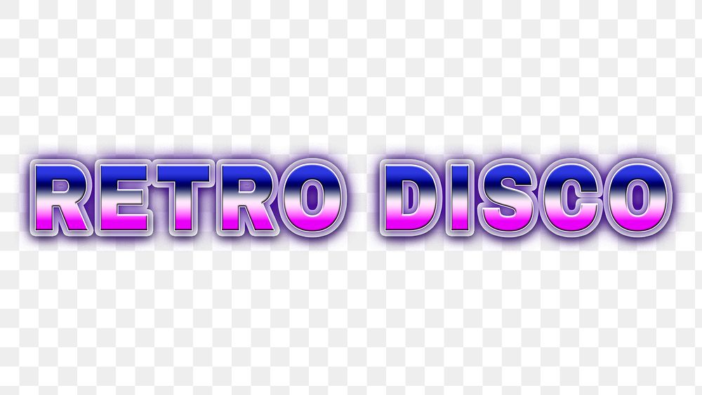 Retro disco word design element | Free PNG Sticker - rawpixel