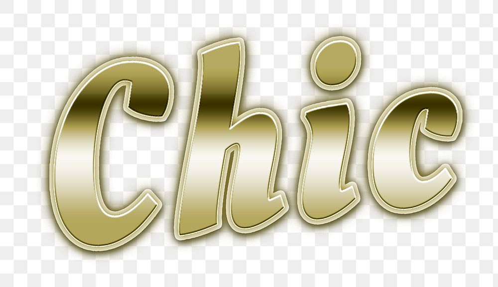 Futuristic gold chic grid word | Free PNG Sticker - rawpixel