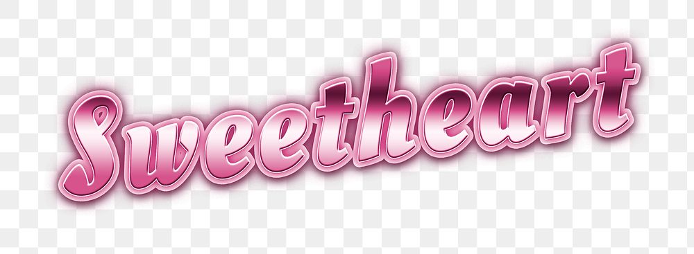 Pink 80s sweetheart png text | Free PNG Sticker - rawpixel