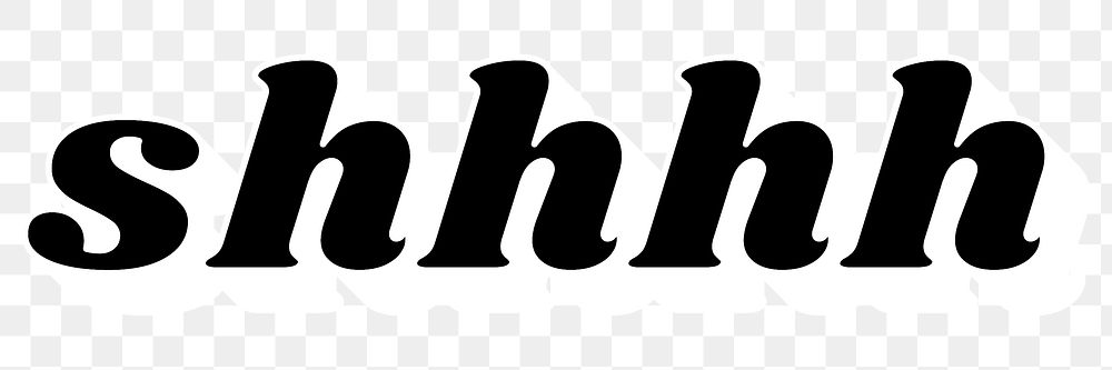 Shhhh lettering png shadow effect | Free PNG Sticker - rawpixel