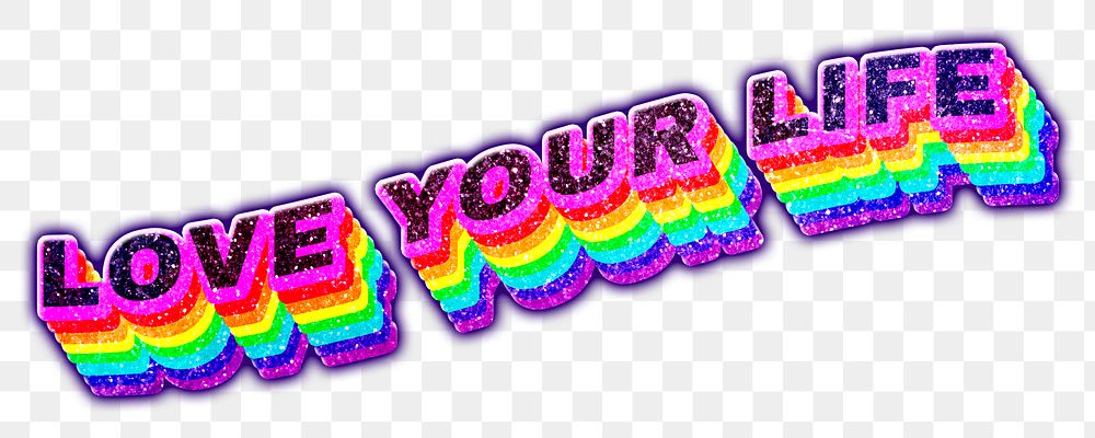 Love your life png 3d | Free PNG Sticker - rawpixel