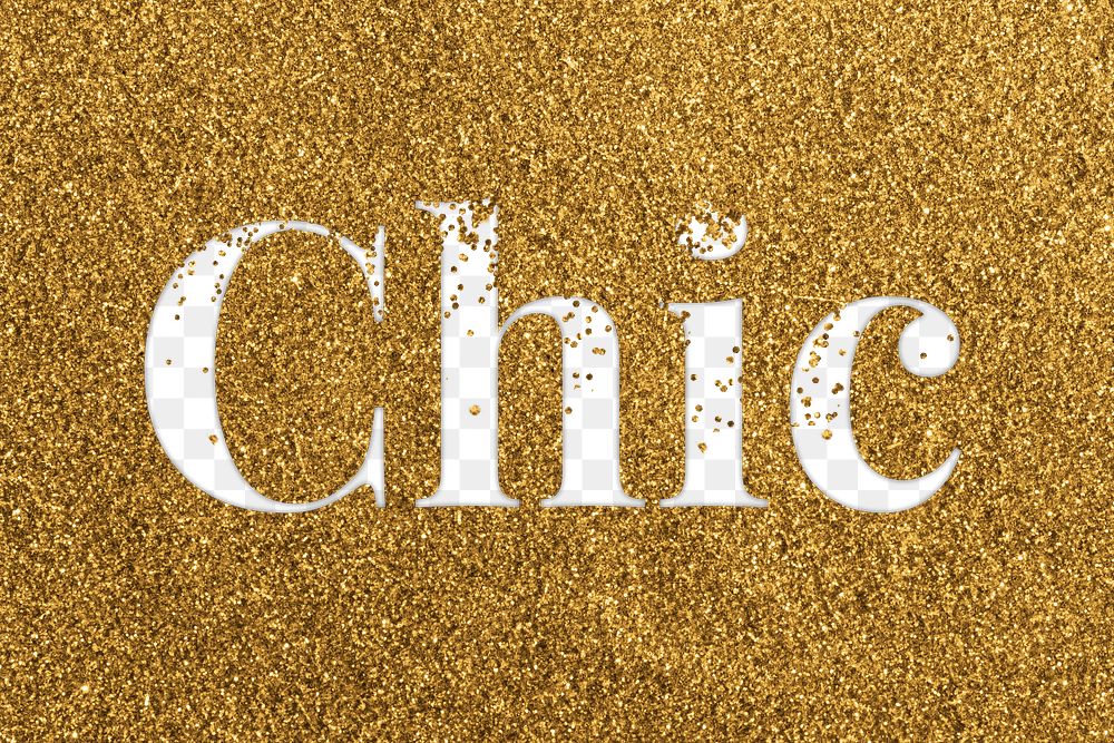 Chic glittery slang png ypography | Free PNG - rawpixel