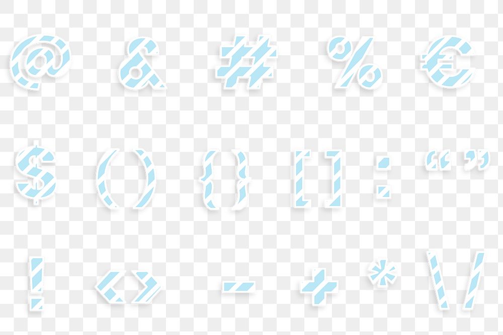 Sign font set illustration png | Free PNG - rawpixel