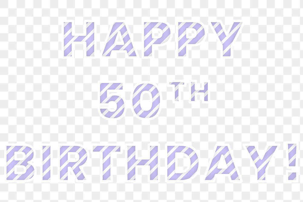 Happy 50th birthday png word | Free PNG Sticker - rawpixel