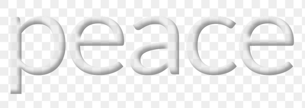 Peace word embossed png text | Free PNG Sticker - rawpixel