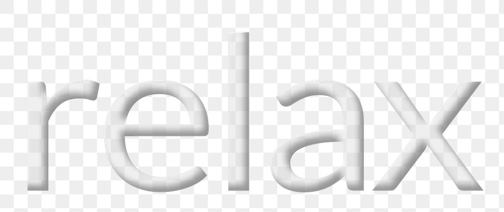 Relax embossed png font typography | Free PNG Sticker - rawpixel