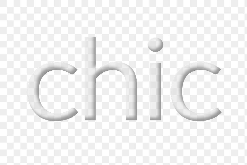 Chic embossed font typography png | Free PNG Sticker - rawpixel