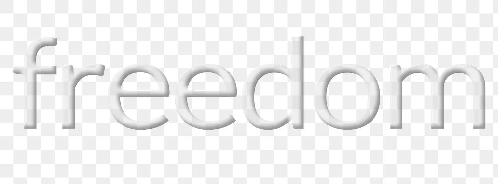 Freedom embossed png font text | Free PNG Sticker - rawpixel