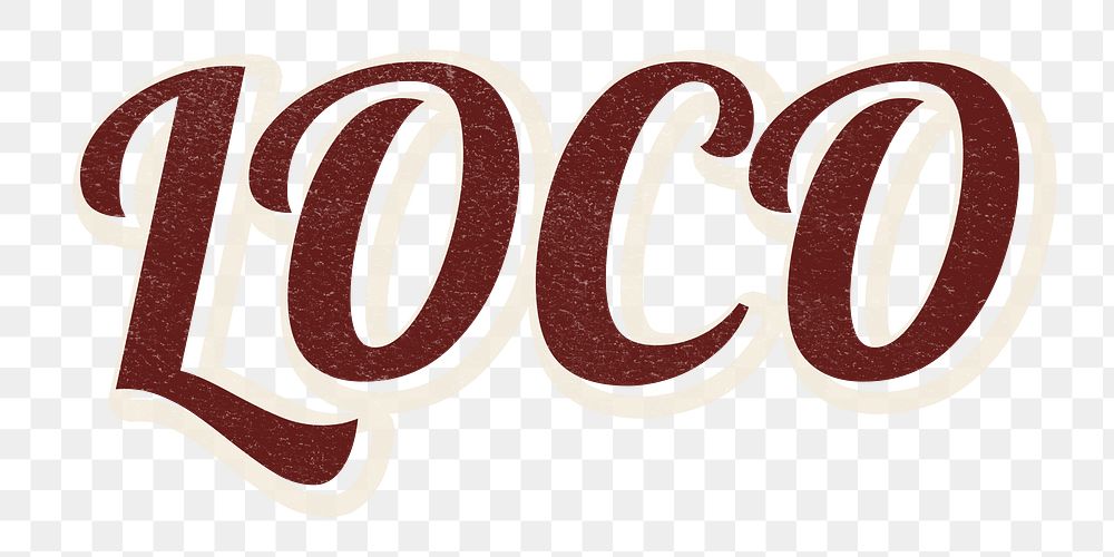 Retro word LOCO typography design | Free PNG Sticker - rawpixel