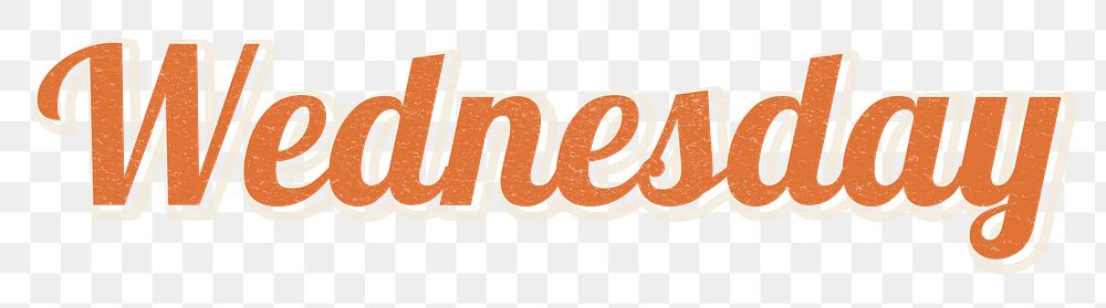 Retro word Wednesday typography design | Free PNG Sticker - rawpixel