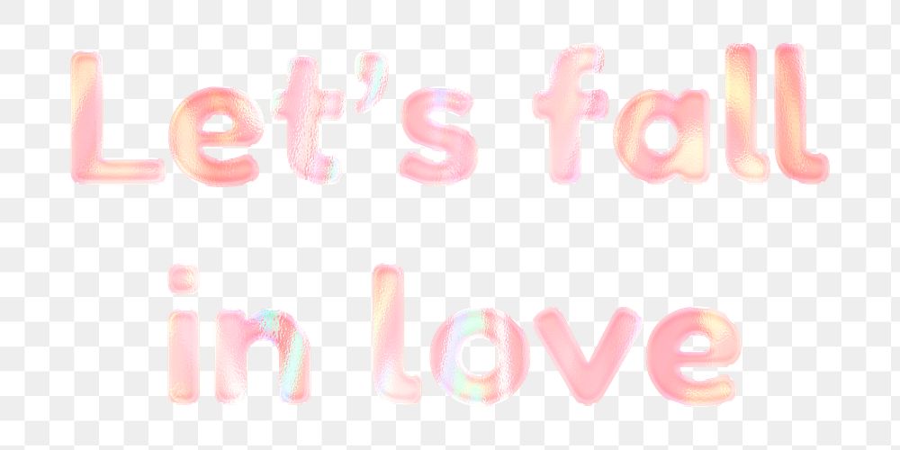 Let's fall in love png | Free PNG Sticker - rawpixel