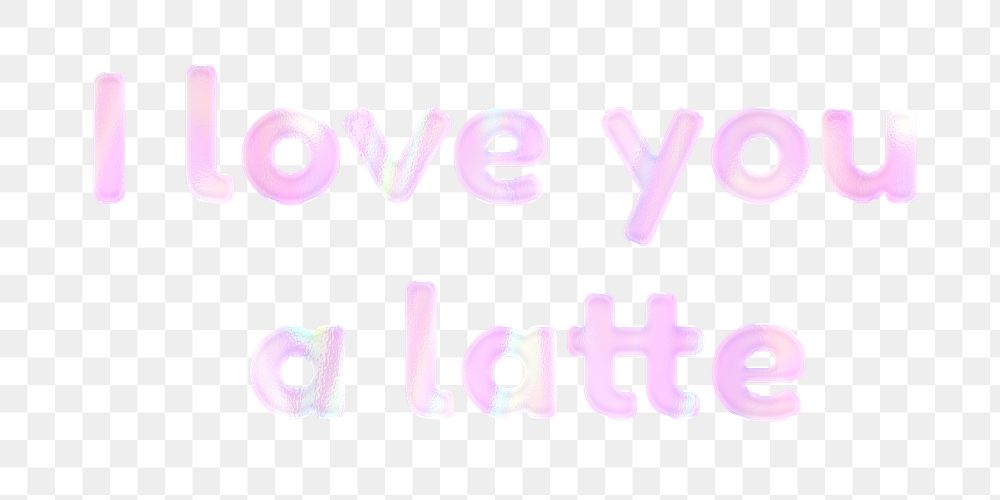 Love quote png holographic pink | Free PNG Sticker - rawpixel