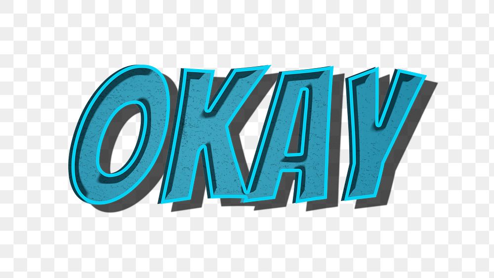 Okay word png retro font | Free PNG Sticker - rawpixel