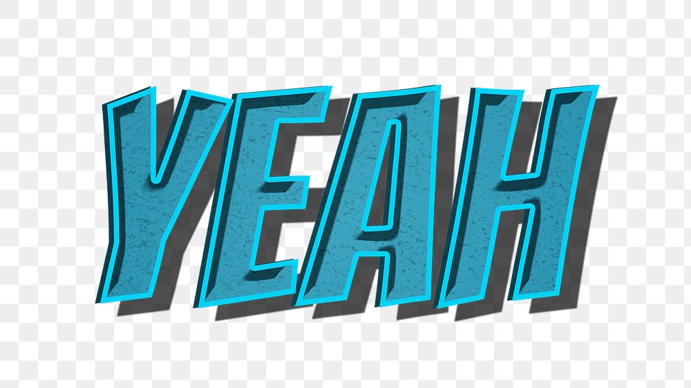PNG yeah retro style typography | Free PNG Sticker - rawpixel
