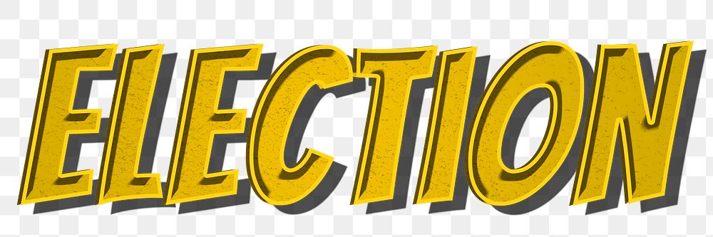 Election word comic retro style | Free PNG Sticker - rawpixel