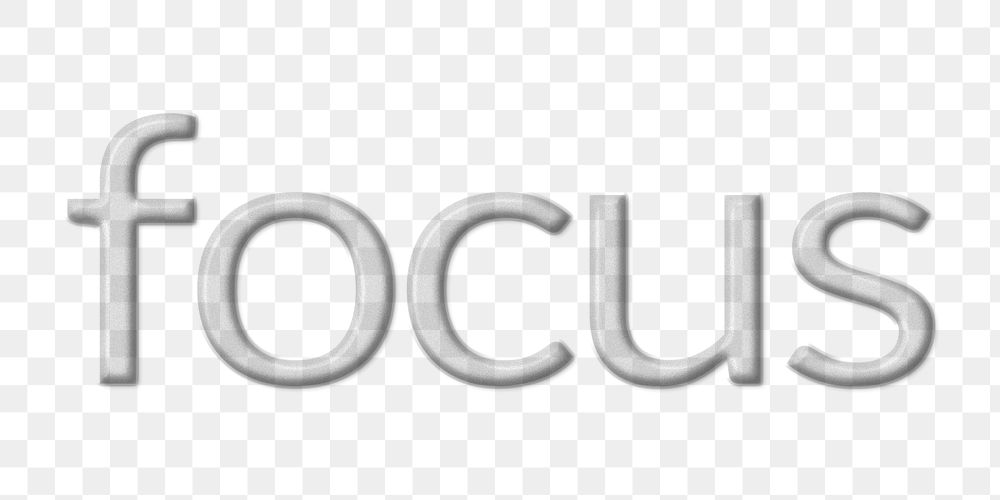 Focus emboss text png typography | Free PNG Sticker - rawpixel