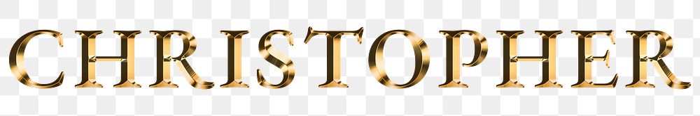 Christopher typography in gold effect | Free PNG Sticker - rawpixel