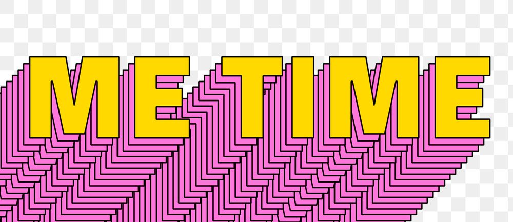 Me time layered png typography | Free PNG Sticker - rawpixel