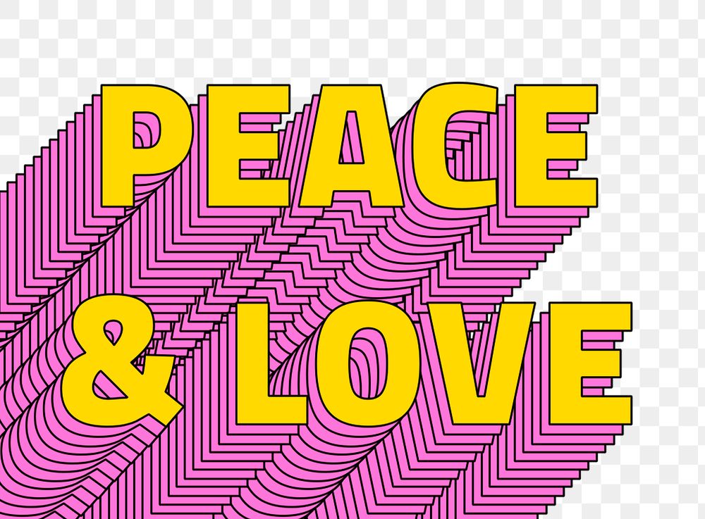 Peace & love png layered | Free PNG Sticker - rawpixel