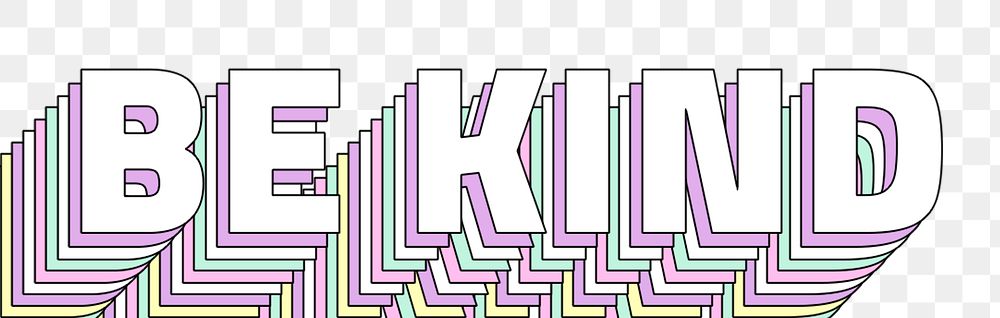 Be kind layered text png | Free PNG Sticker - rawpixel