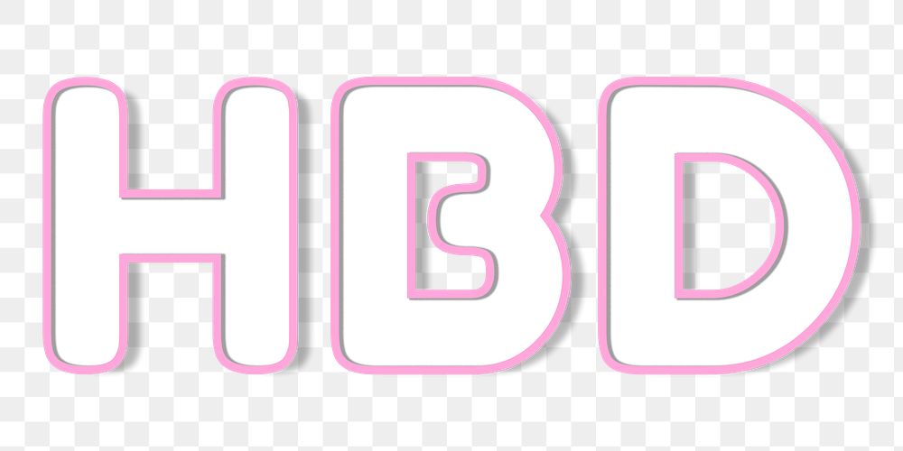 Neon png 80’s miami hbd | Free PNG Sticker - rawpixel