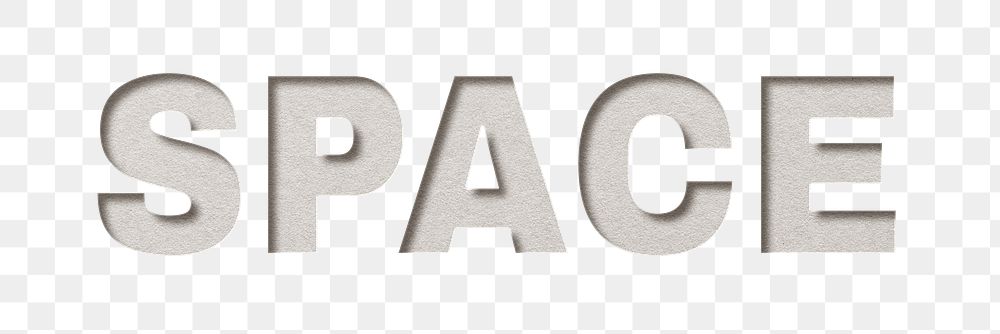 Paper cut space text png | Free PNG Sticker - rawpixel