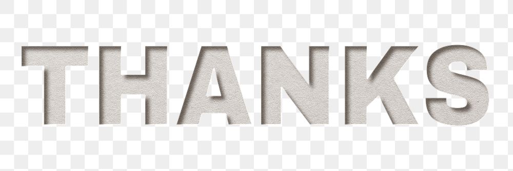 Thanks word png clipart paper | Free PNG Sticker - rawpixel