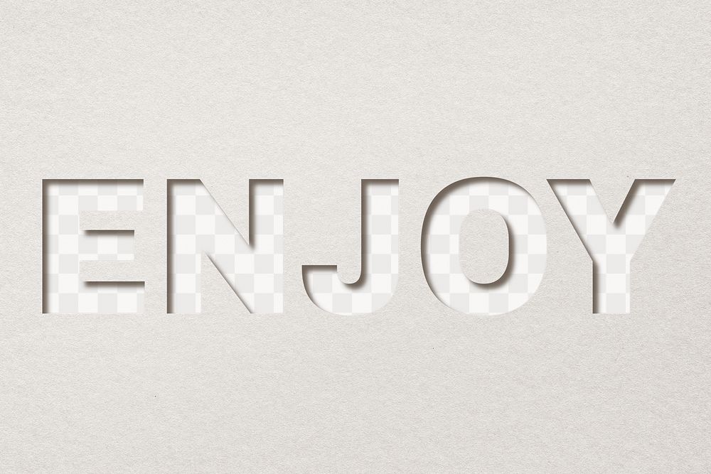 Enjoy png 3d paper cut | Free PNG - rawpixel