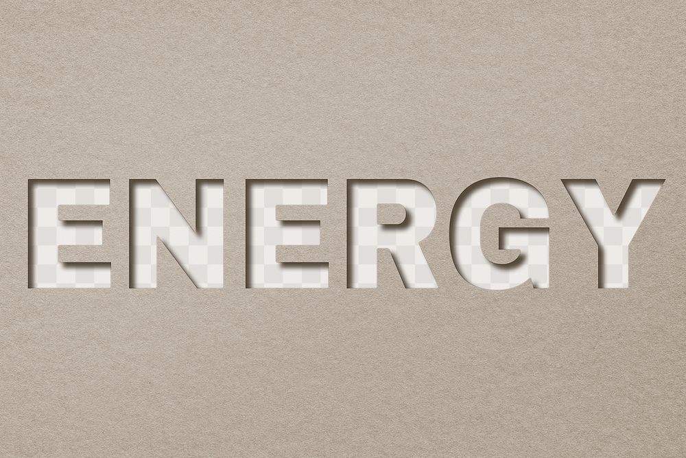 Energy word png clipart paper | Free PNG - rawpixel