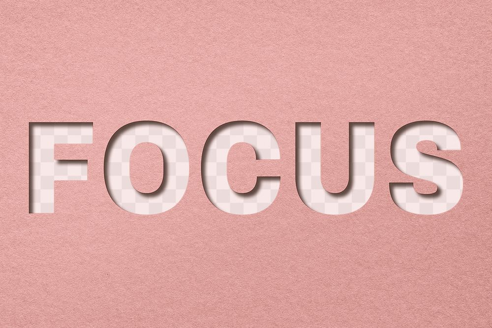 Focus paper cut typographypng clipart | Free PNG - rawpixel
