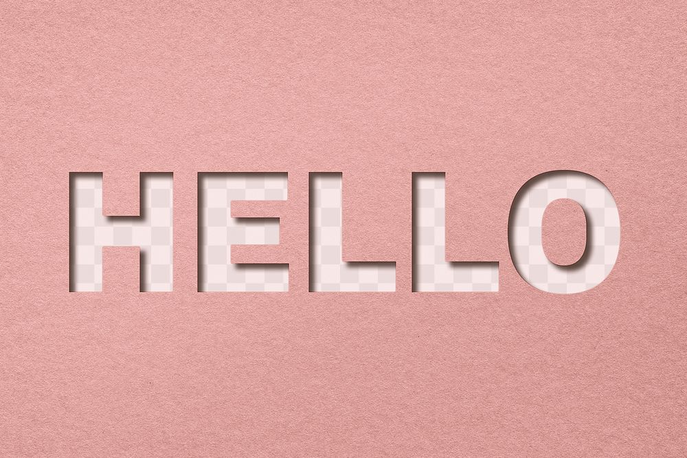 Paper cut hello text png | Free PNG - rawpixel