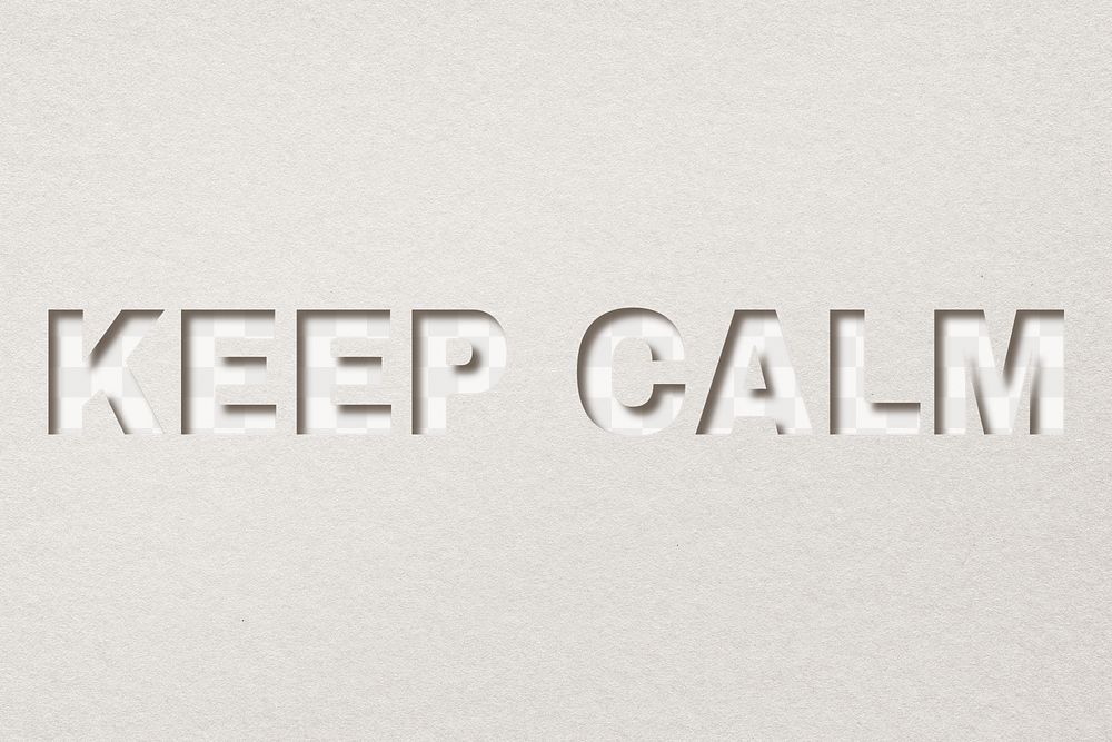 Keep calm text png clipart | Free PNG - rawpixel