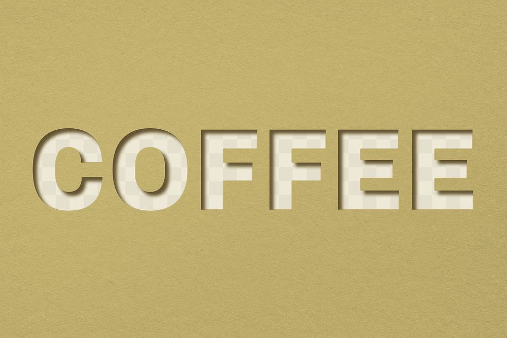 Png word coffee paper cut | Free PNG - rawpixel