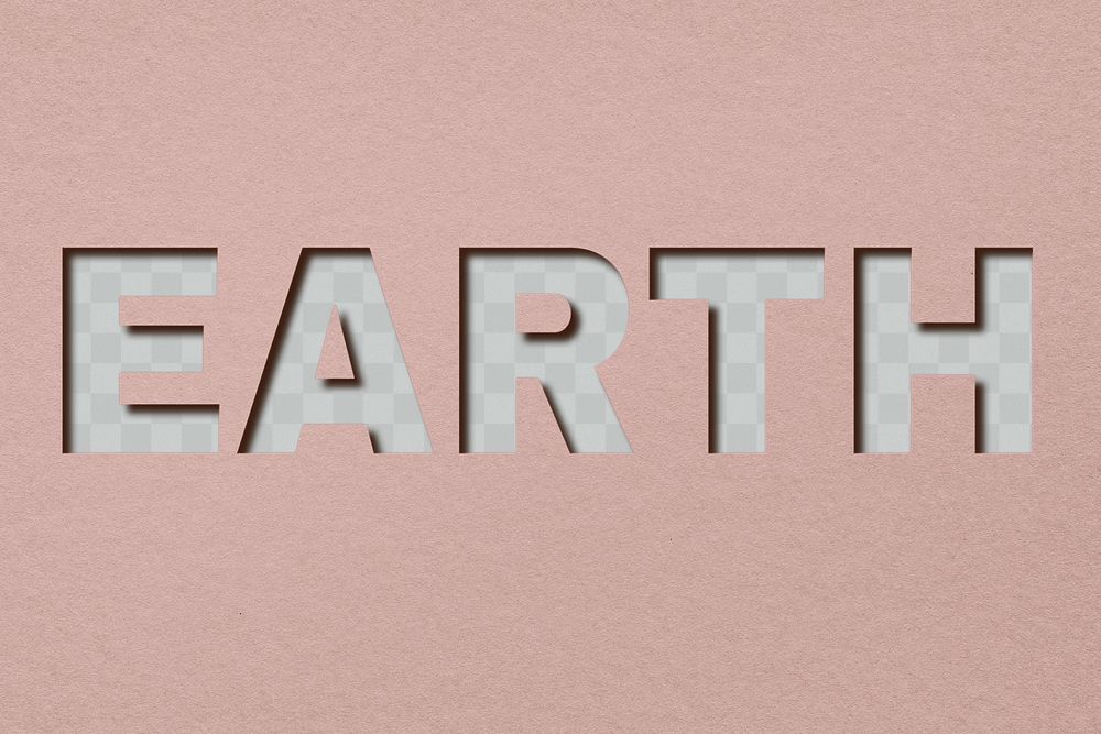 Png word earth paper cut | Free PNG - rawpixel