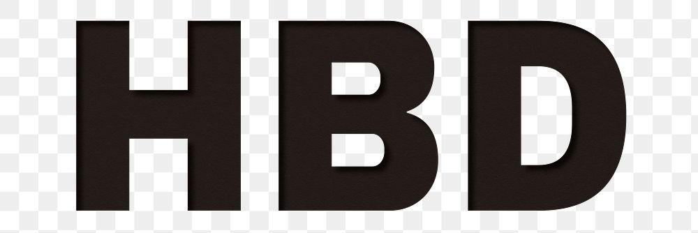 Png text HBD typeface paper | Free PNG Sticker - rawpixel