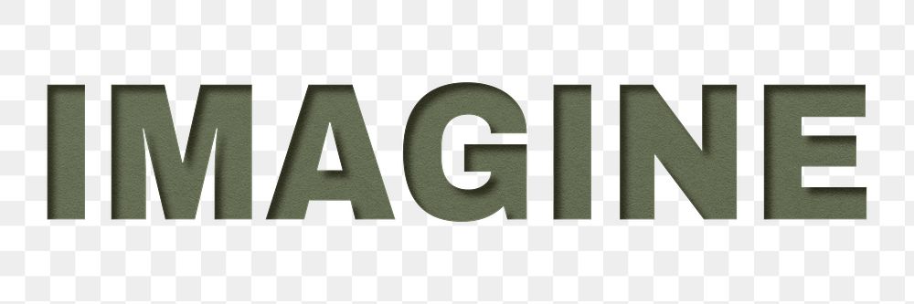 Png word imagine paper cut | Free PNG Sticker - rawpixel