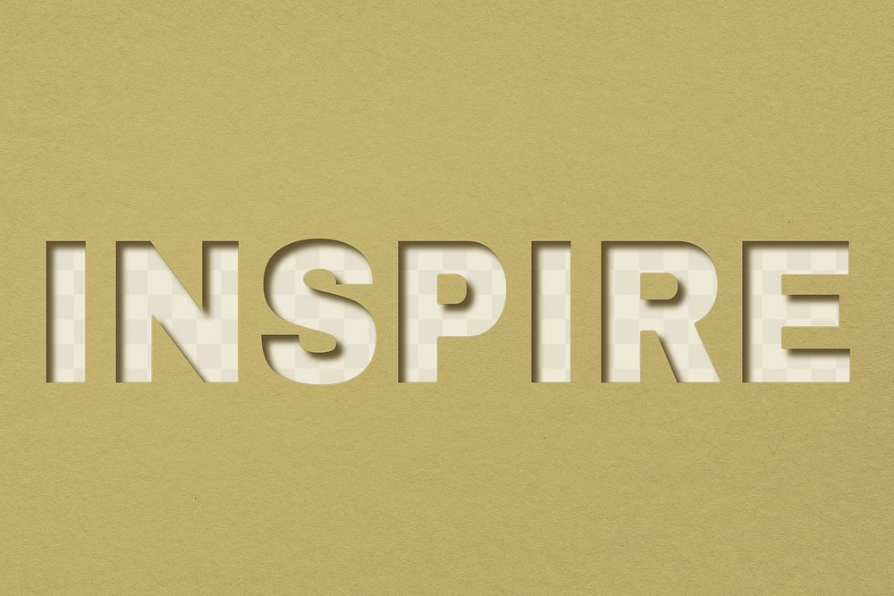 Png inspire word paper cut | Free PNG - rawpixel