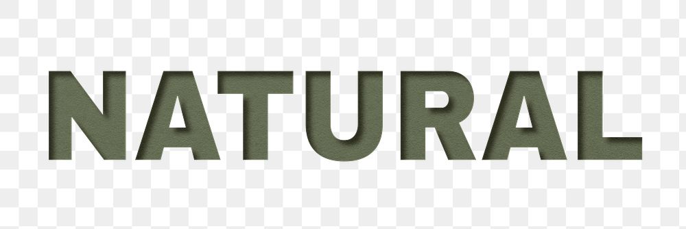 Png word natural paper cut | Free PNG Sticker - rawpixel