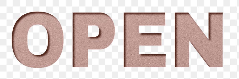 Png word open paper cut | Free PNG Sticker - rawpixel